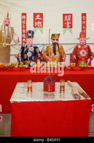 Joss paper effigies of underworld hade judges Taoist festival of the ...