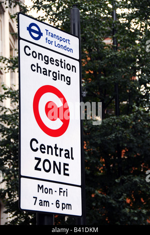 Congestion Charge Zone Sign, London, United Kingdom Stock Photo - Alamy
