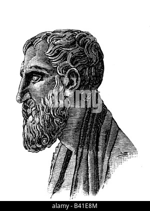 Zeno of Citium, circa 335 - 263 BC, Greek philosopher, half length ...