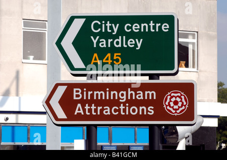 Birmingham attractions sign, Sheldon, West Midlands, England, UK Stock ...