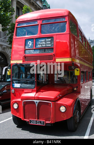 A traditional bright red Routemaster london bus Stock Photo - Alamy