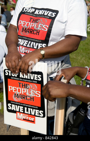 UK-'Stop the knives, save lives' rally against knife and gun crime.Hyde ...