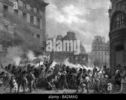 events, revolutions 1848 - 1849, France, February revolution 21.2.1848 ...