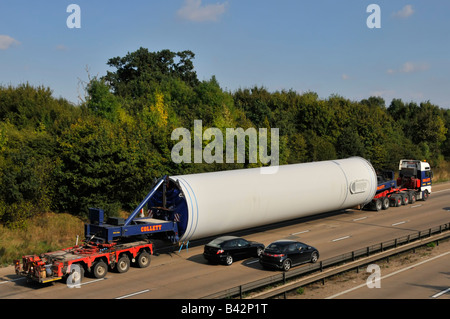 Abnormal load trailer, England Stock Photo - Alamy