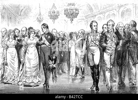 CONGRESS OF VIENNA 1814-1815 with Metternich standing at left in Stock ...