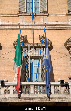 An Italian flag hanging from a balcony in Bassano Del Grappa, Italy ...