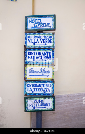 Directional Signs of Southern Italy Stock Photo - Alamy