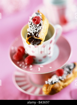 chocolate mousse eclairs Stock Photo - Alamy