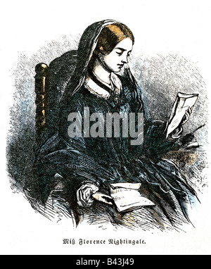 Florence Nightingale, 1820 – 1910, coloured lithograph, 1881-1891 Stock ...