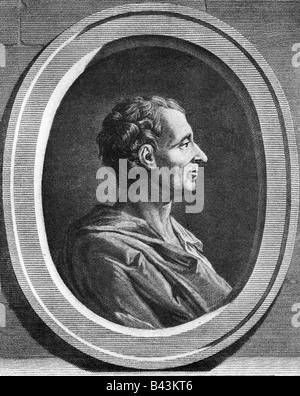 Montesquieu (1689-1755). French lawyer and political philosopher Stock ...