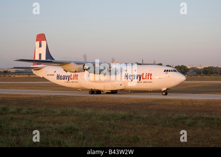 A Shorts SC 5 Belfast Cargo aircraft parked on an airport Tarmac with ...