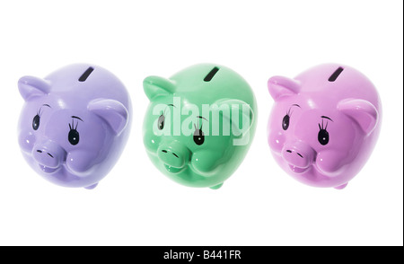 Row of Piggybanks Stock Photo - Alamy