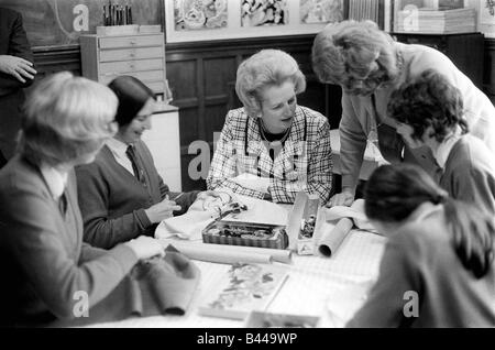 In the 1970s. A school class sits in the benches during a lesson with a ...