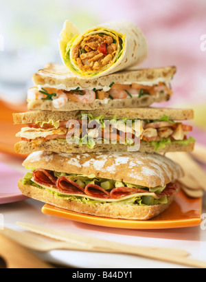 A selection of sandwiches Stock Photo - Alamy