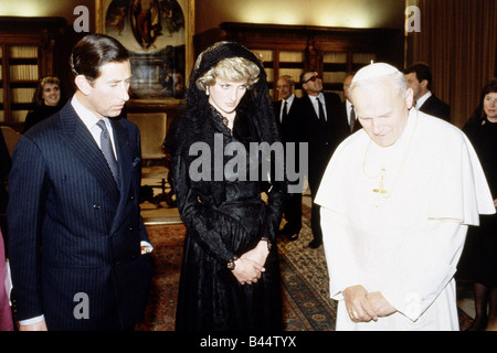 Princess Diana Prince Charles with the pope at the Vatican Overseas ...