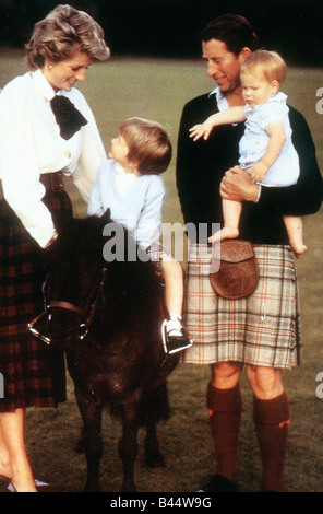 Prince Charles with sons at Balmoral August 1997 Prince William and ...