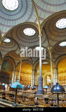 Paris France, Inside National French Library Oval Reading Room ...