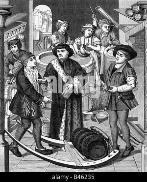 alcohol, beer, middle ages, right of the Bishop of Tournai on wine ...