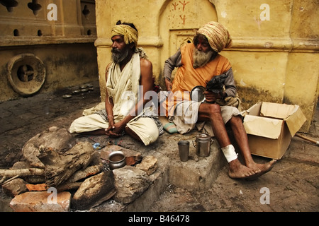 Hindu holy men at Pashupati Temple, Kathmandu, Nepal, Asia Stock Photo ...