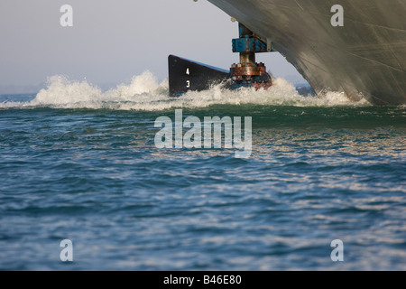 A side view of a Great Lakes Freighter at its mooring in Toronto Canada ...
