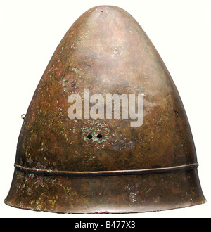 A Hellenistic helmet of Pilos type, 4th century B.C. A bronze helmet ...