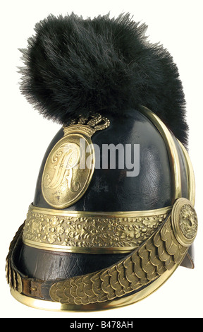 Saxony: A helmet of M 1867 pattern for officers, of heavy cavalry. A ...