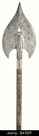 A double-headed halberd, Southern German, circa 1500. Heavy double ...