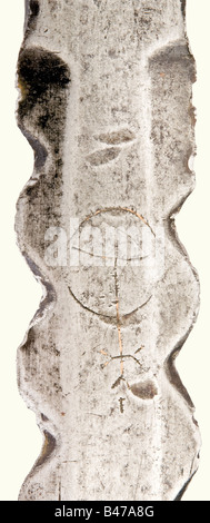 A two-handed flamberge, German, circa 1580 A double-edged blade with ...