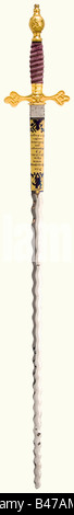 A magnificent cased masonic sword, German, end of the 19th century A ...