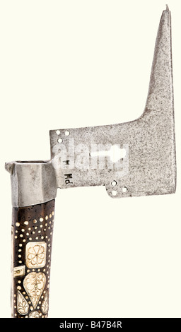 A Saxon miner's axe, 17th century, Iron blade of typical form, with ...