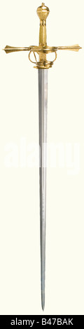 A cavalry sword with a gold-plated hilt, Saxon in the style of 1590 A ...