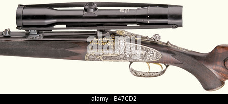 A magnificent over-and-under double-barrelled rifle, Merkel in Suhl ...