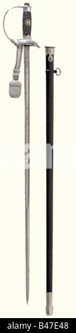 A sword for an SS officer., Blade with the gilded etching of the motto ...