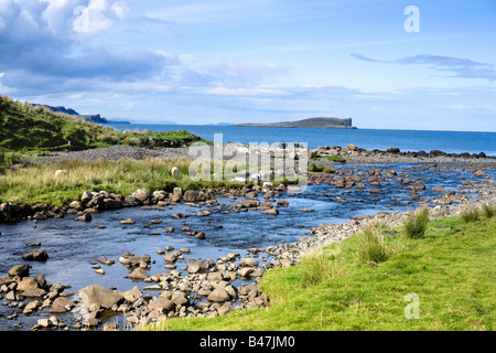 View to Loch Snizort from River Brogaig at Staffin beach, Isle of Skye ...