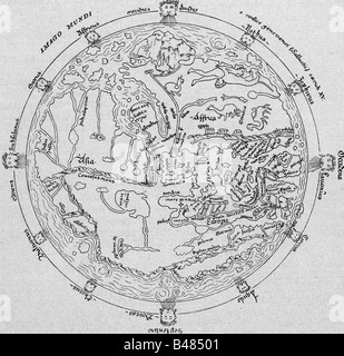 15th Century World Map Stock Photo - Alamy