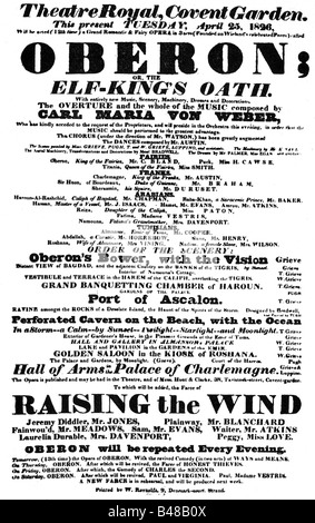 theatre / theater, opera, "Oberon" by Carl Maria von Weber (1786 - 1826 ...