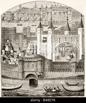 The Tower of London in the 15th century Stock Photo - Alamy