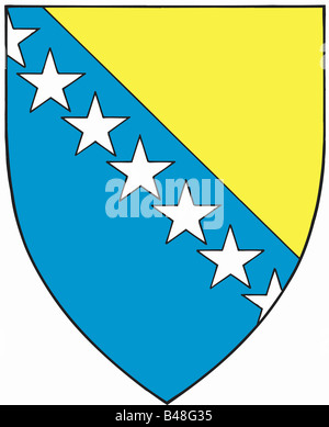 Coat of arms of Bosnia and Herzegovina Stock Photo - Alamy