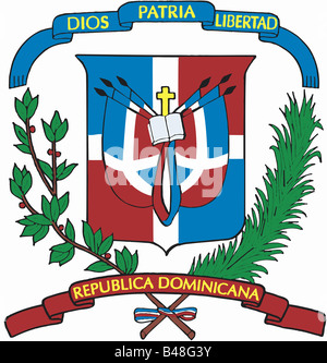 heraldry, coat of arms, Dominican Republic, national coat of arms, wood ...