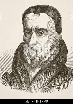 Portrait of William Tyndale (1494-1536) an English scholar, translator ...