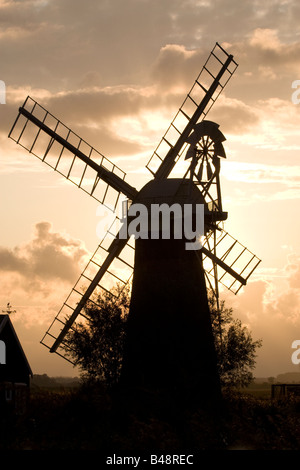 A view of the Norfolk boat-shaped cap of Toft Monks Drainage Mill by ...