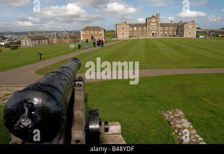 PENDENNIS CASTLE, FALMOUTH, CORNWALL, UK - JULY 5, 2023. Old fashioned ...