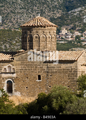 The distant village of Prosilio from the church of Koimesis Theotokou ...