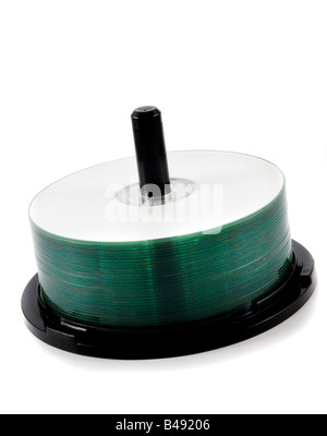 CDs on a spindle Stock Photo - Alamy
