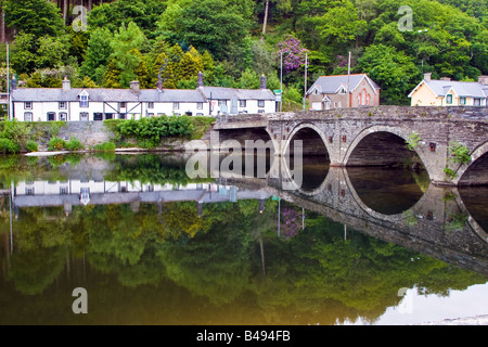 Dovey Bridge, the old road bridge over the river dyfi north of ...