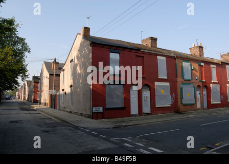 Powis Street in the Welsh Streets area of Liverpool where houses have ...