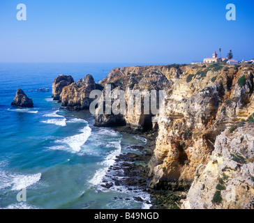 cliff scenery, Ponta de Piedade, Lagos, Algarve, Portugal Stock Photo ...