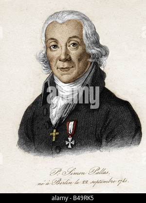 Peter Simon Pallas (1741-1811), German zoologist and botanist. Portrait ...