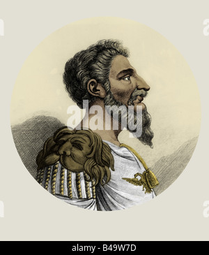 Attila the Hun, circa 406 - 453, King of the Huns, circa 433 - 453 ...