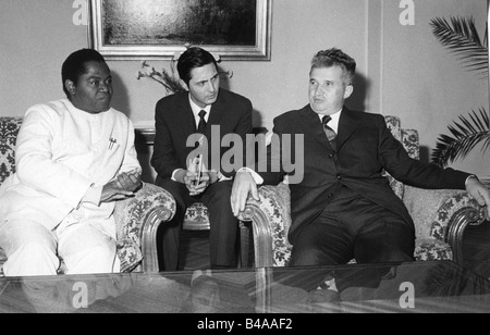 Then Romanian President and dictator Nicolae Ceausescu and his wife ...